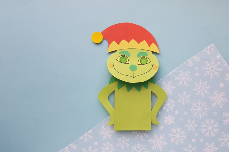 Grinch Paper Bag Puppet - Frosting and Glue- Easy crafts, games ...