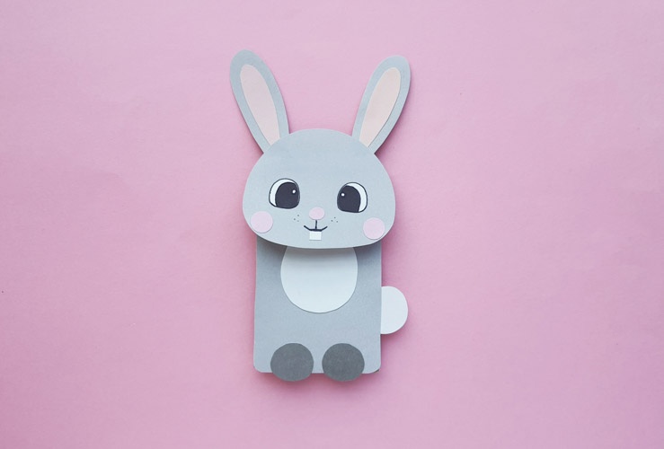 Bunny Paper Bag Puppet - Frosting and Glue- Easy crafts, games, recipes ...