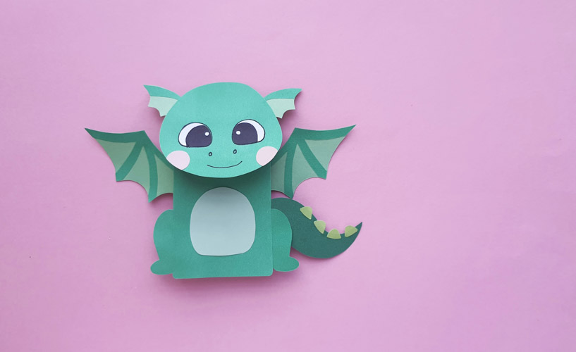 Dragon Paper Bag Puppet - Frosting and Glue- Easy crafts, games ...