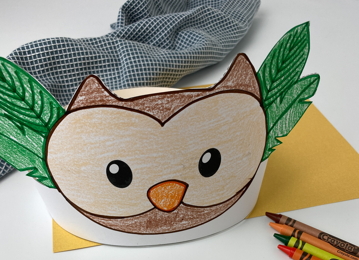 Printable Owl Headband Craft: Free Template