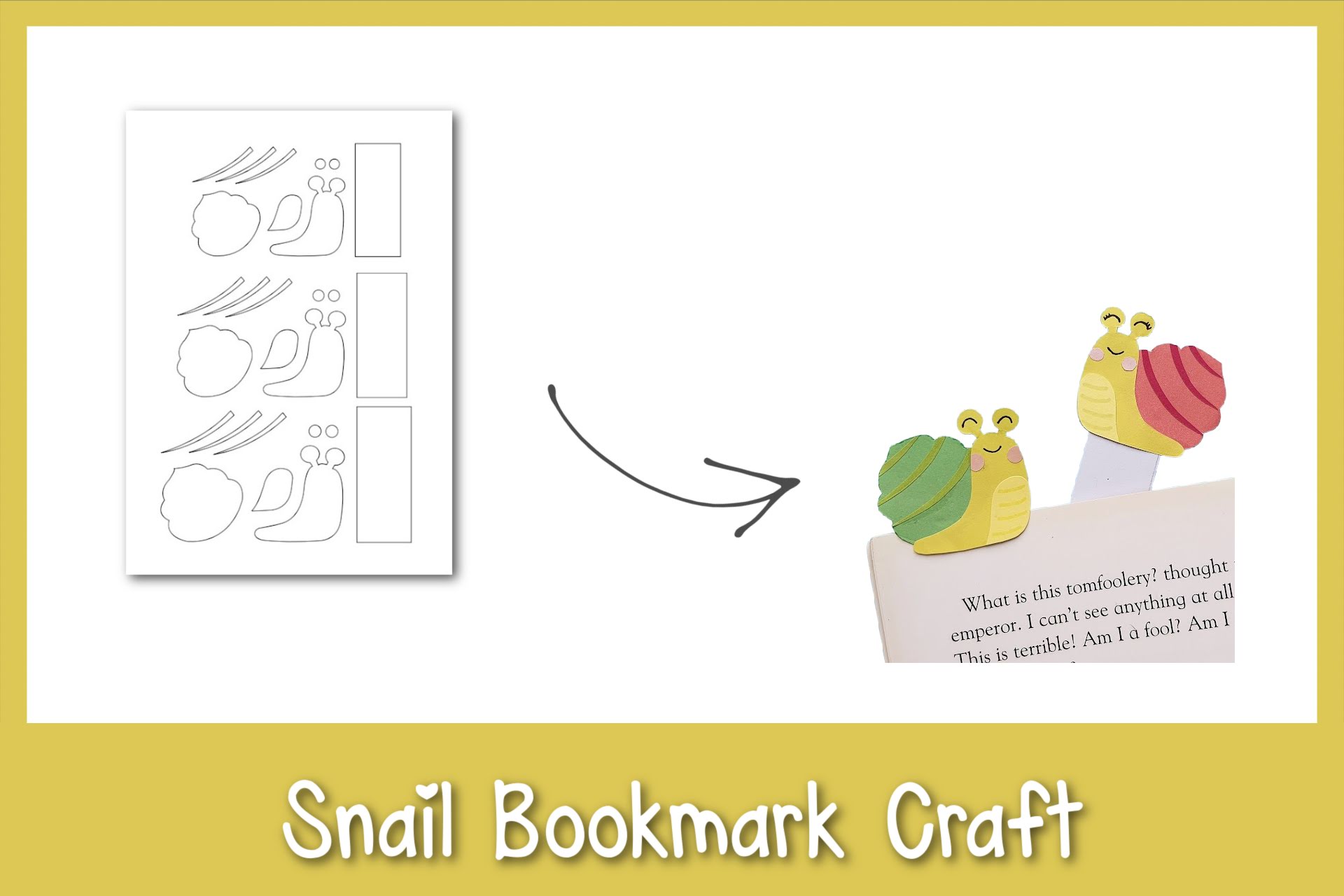 Easy DIY Snail Bookmark Craft