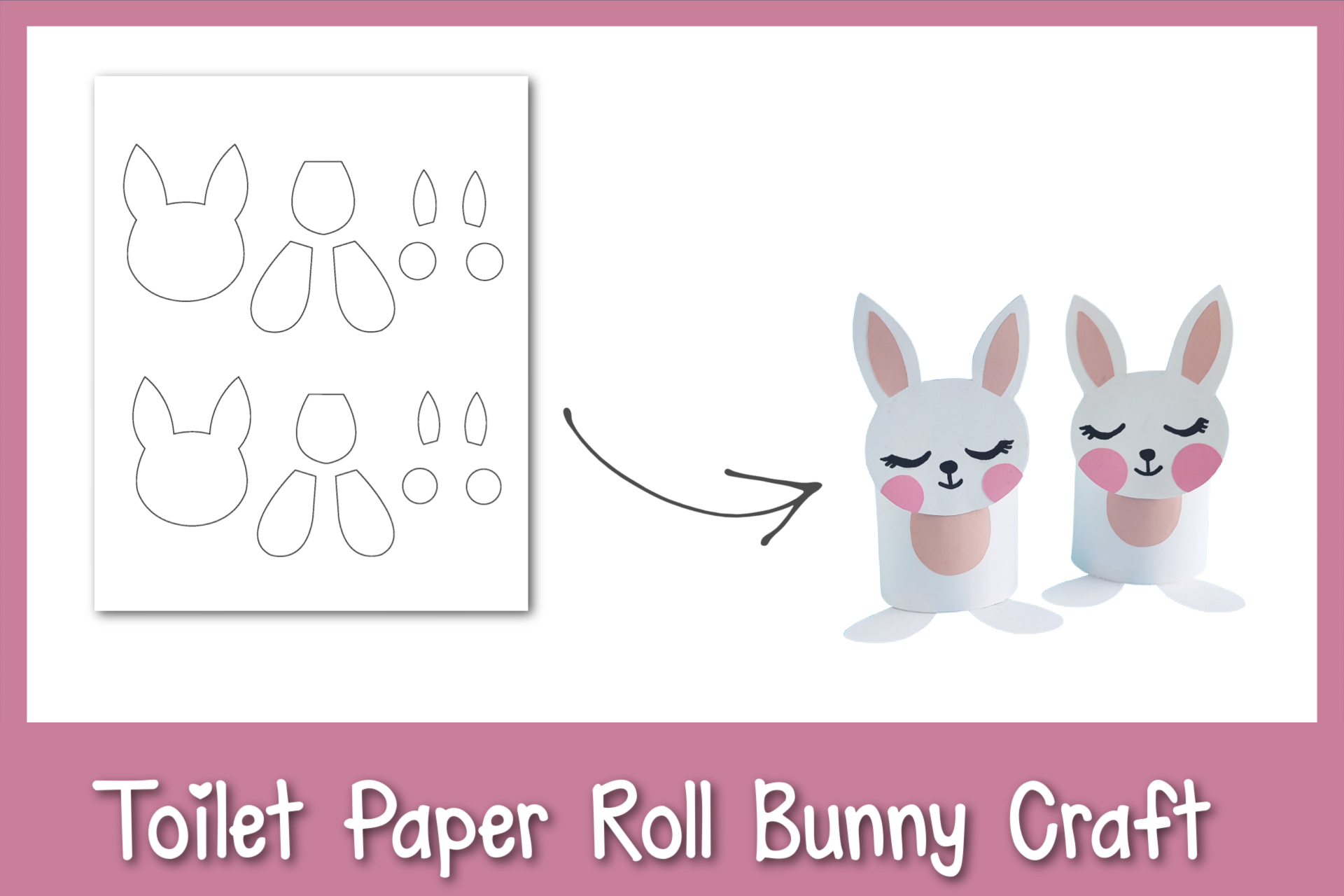 Toilet Paper Roll Bunny Craft - Frosting and Glue- Easy crafts, games ...
