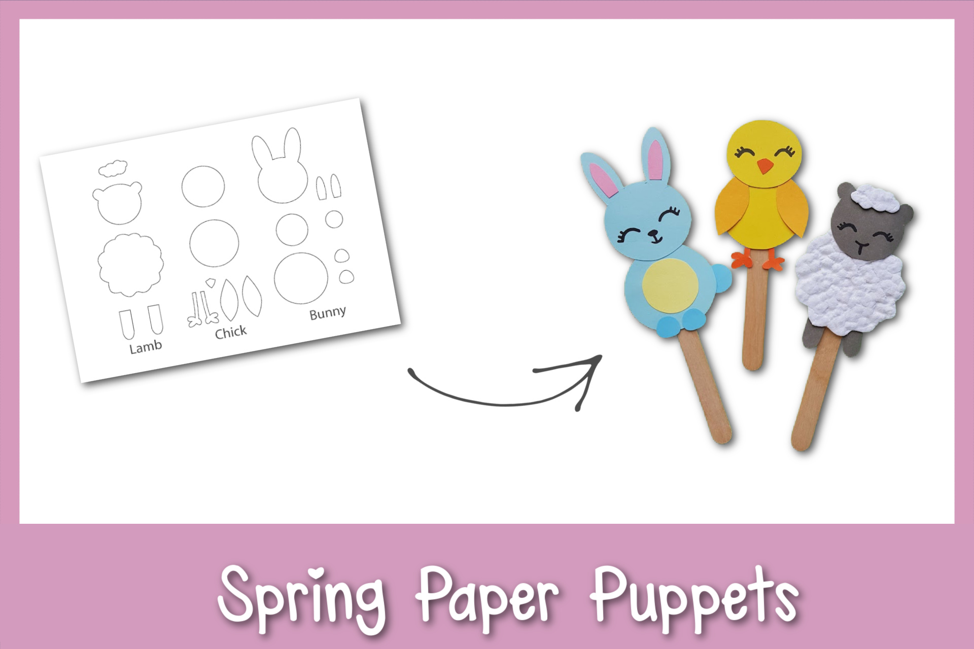 Spring Puppet Crafts - Frosting and Glue- Easy crafts, games, recipes ...
