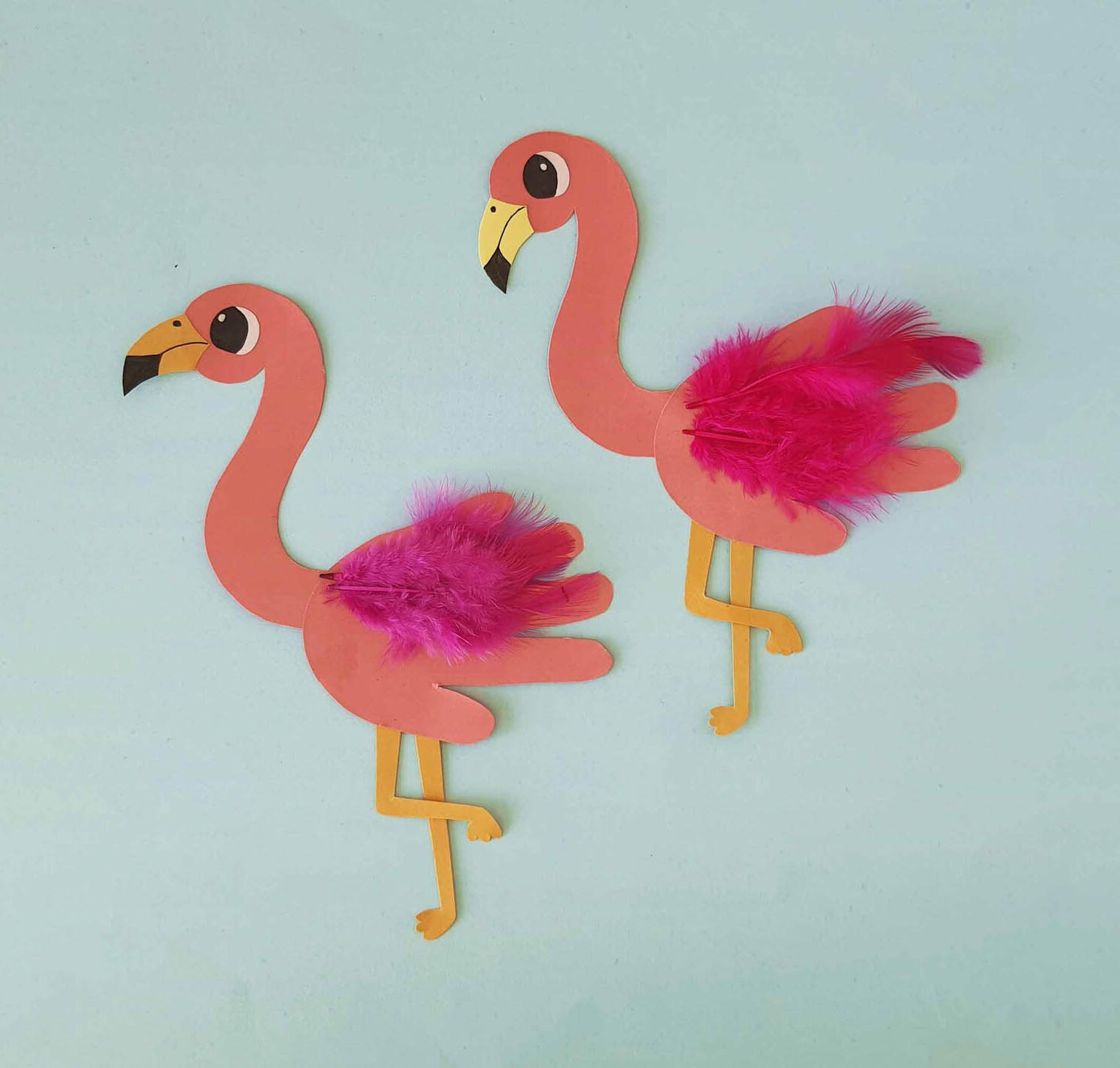 Handprint Flamingo - Frosting and Glue- Easy crafts, games, recipes ...